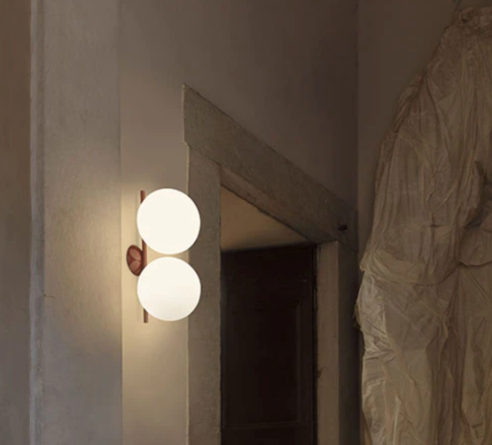 Flos IC Light C/W1 Double væglampe/loftlampe, krom